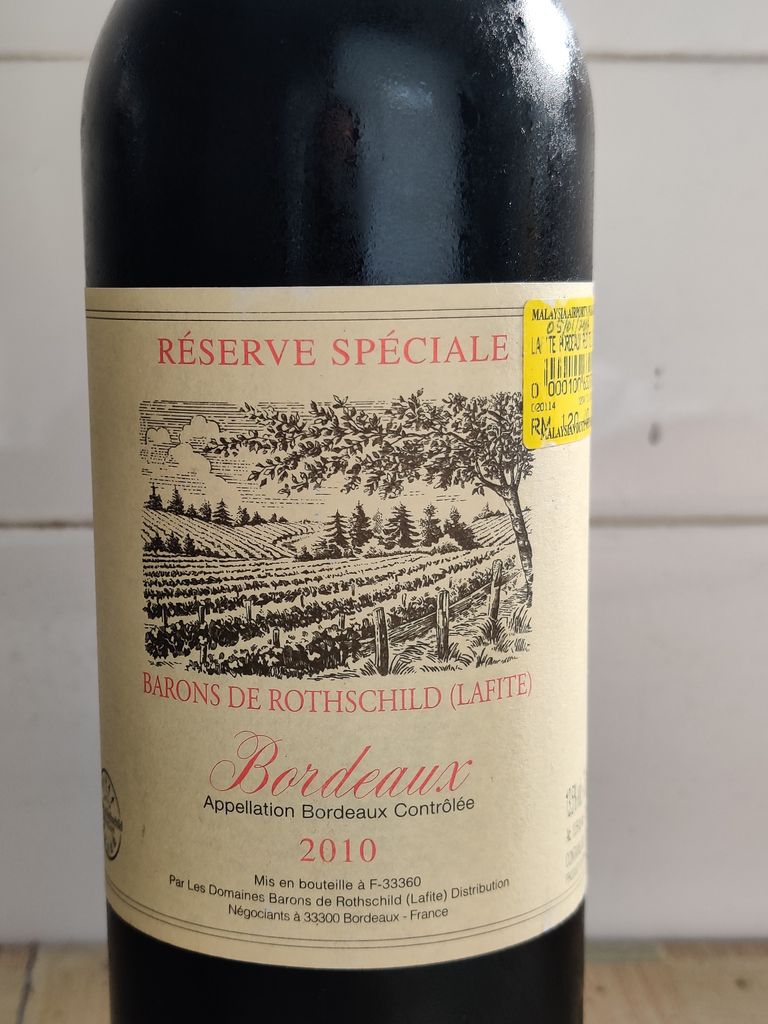 2010 Barons de Rothschild (Lafite) Bordeaux Réserve Spéciale, France ...