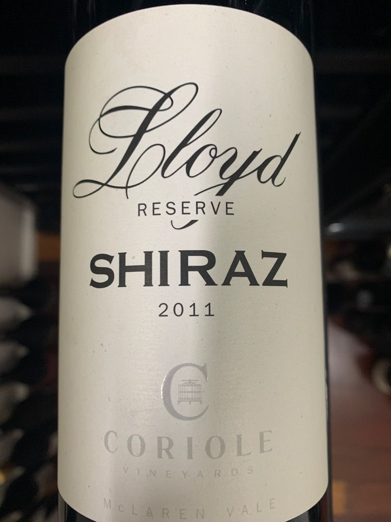 2011 Coriole Shiraz Lloyd Reserve, Australia, South Australia, Fleurieu ...