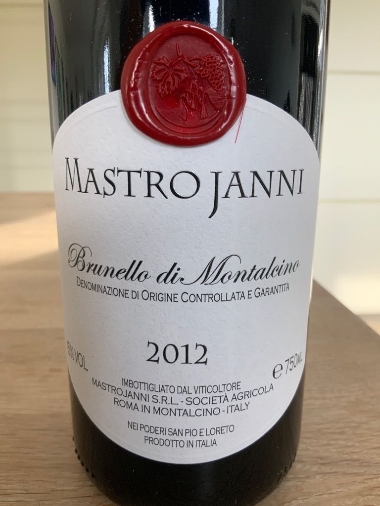 2012 MastroJanni Brunello di Montalcino, Italy, Tuscany, Montalcino ...