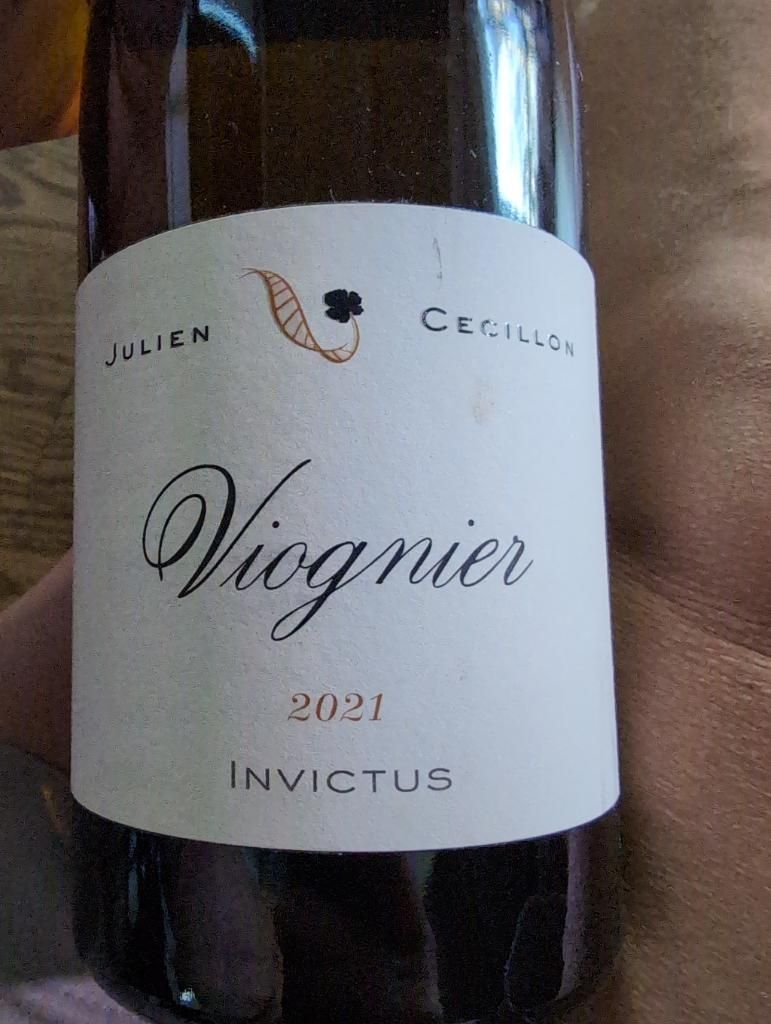 2021 Julien Cecillon Viognier Invictus, France, Rhône, Northern Rhône ...