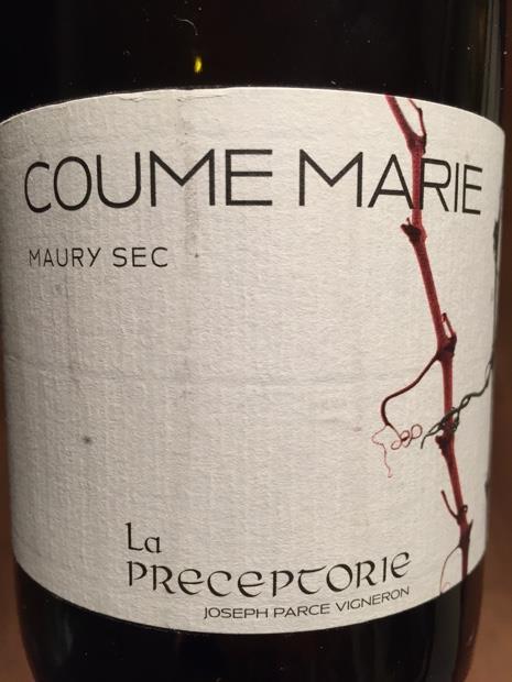 2012 Domaine de la Preceptorie Maury Sec Coume Marie, France, Languedoc ...
