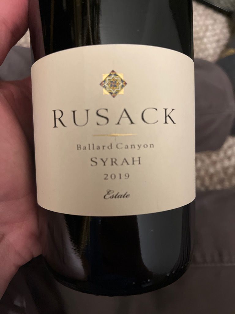 2019 Rusack Syrah Ballard Canyon Estate, USA, California, Central Coast ...
