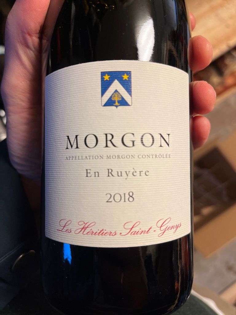 2018 Les Héritiers Saint-Genys Morgon En Ruyère, France, Burgundy ...