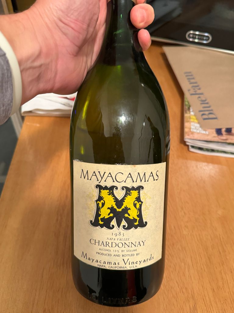 1984 Mayacamas Vineyards Chardonnay, USA, California, Napa Valley, Mt ...