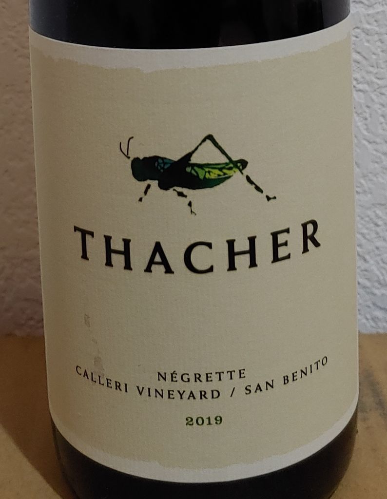 2019 Thacher Winery Negrette Calleri Vineyard, USA, California, Central ...