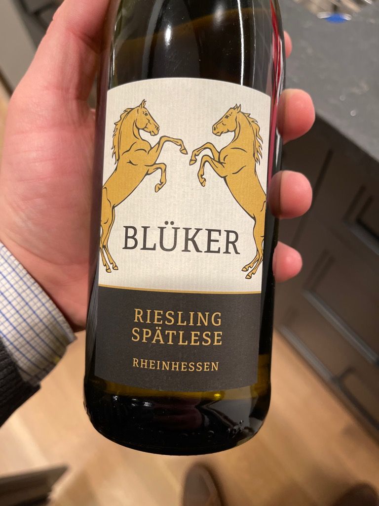 2020 Bluker Riesling Spätlese, Germany, Rheinhessen - CellarTracker