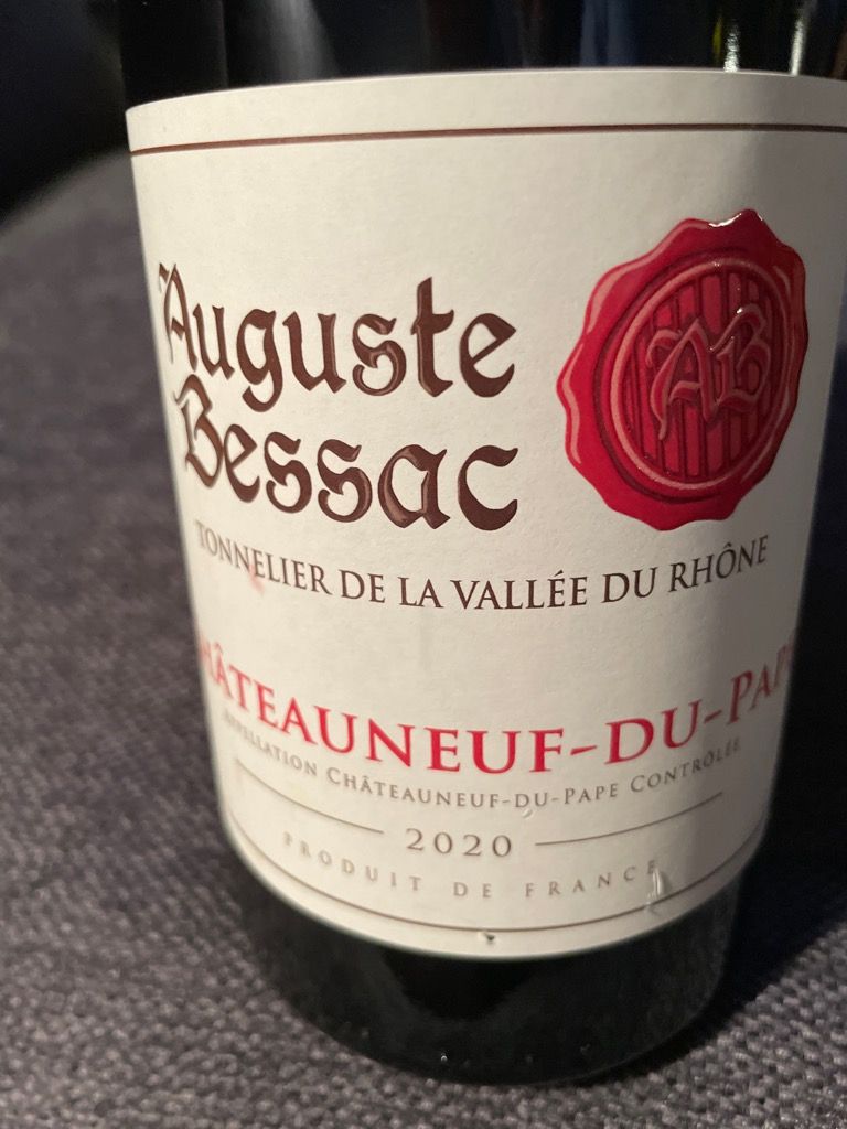2021 Auguste Bessac Châteauneuf-du-Pape, France, Rhône, Southern Rhône ...