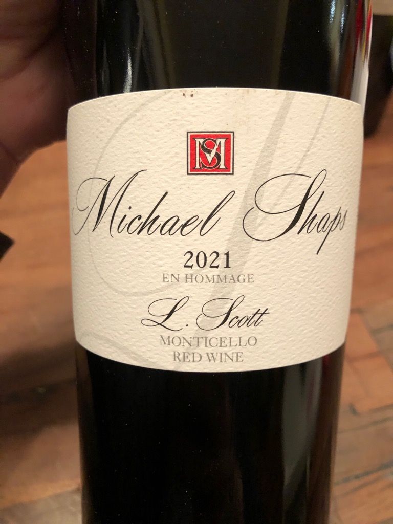 2020 Michael Shaps L. Scott, USA, Virginia - CellarTracker
