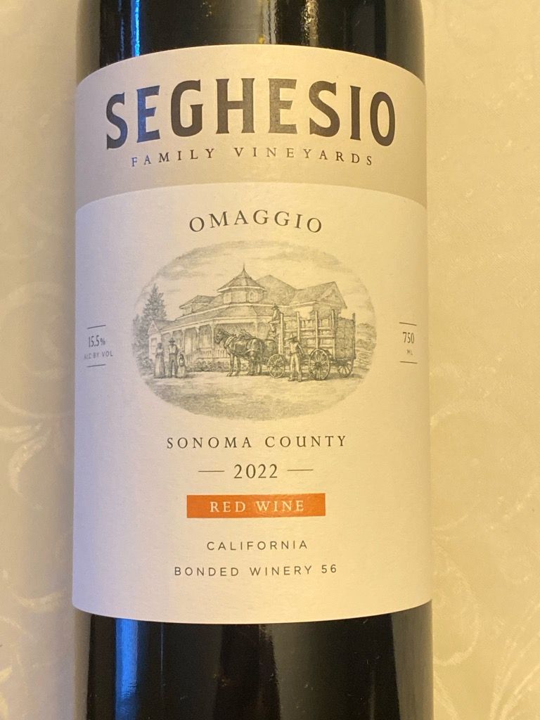 2022 Seghesio Family Vineyards Omaggio, USA, California, North Coast ...