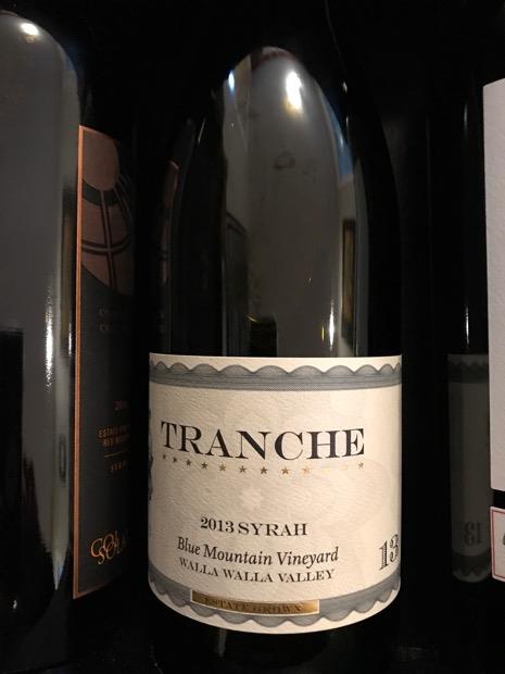 2013 Tranche Cellars Syrah Estate Blue Mountain Vineyard, USA ...