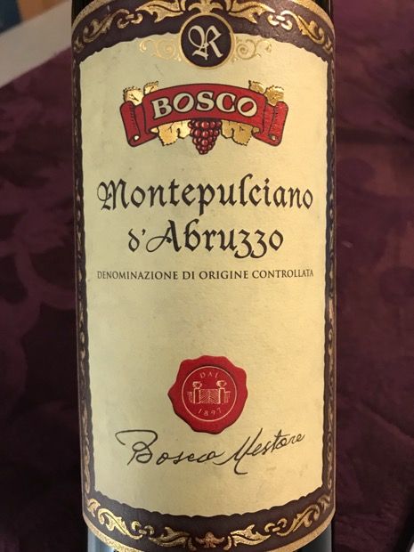 2016 Bosco Montepulciano d'Abruzzo, Italy, Abruzzi, Montepulciano d ...