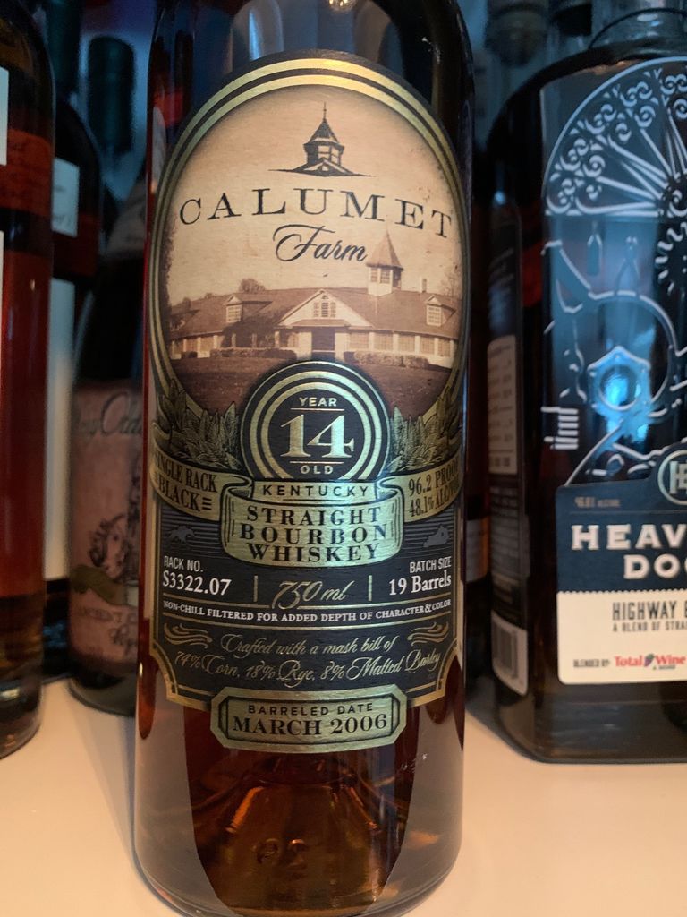 2020 Calumet Farm 14 Year Old Single Rack Black Kentucky Straight ...