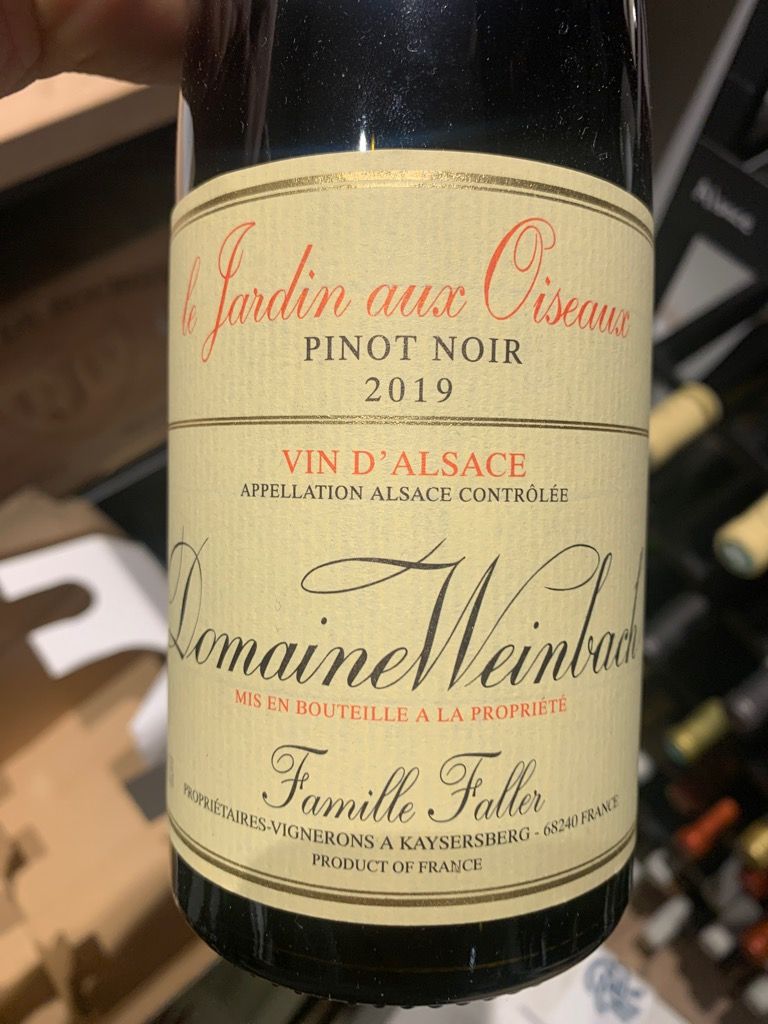 2019 Domaine Weinbach Pinot Noir Jardin Aux Oiseaux, France, Alsace ...