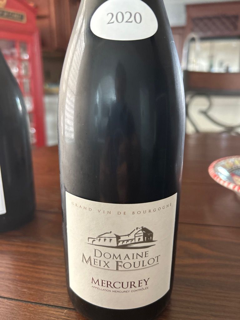 2020 Domaine du Meix-Foulot Mercurey, France, Burgundy, Côte ...