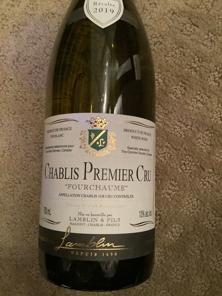 2019 Domaine Alexandre Chablis 1er Cru Fourchaume, France, Burgundy ...