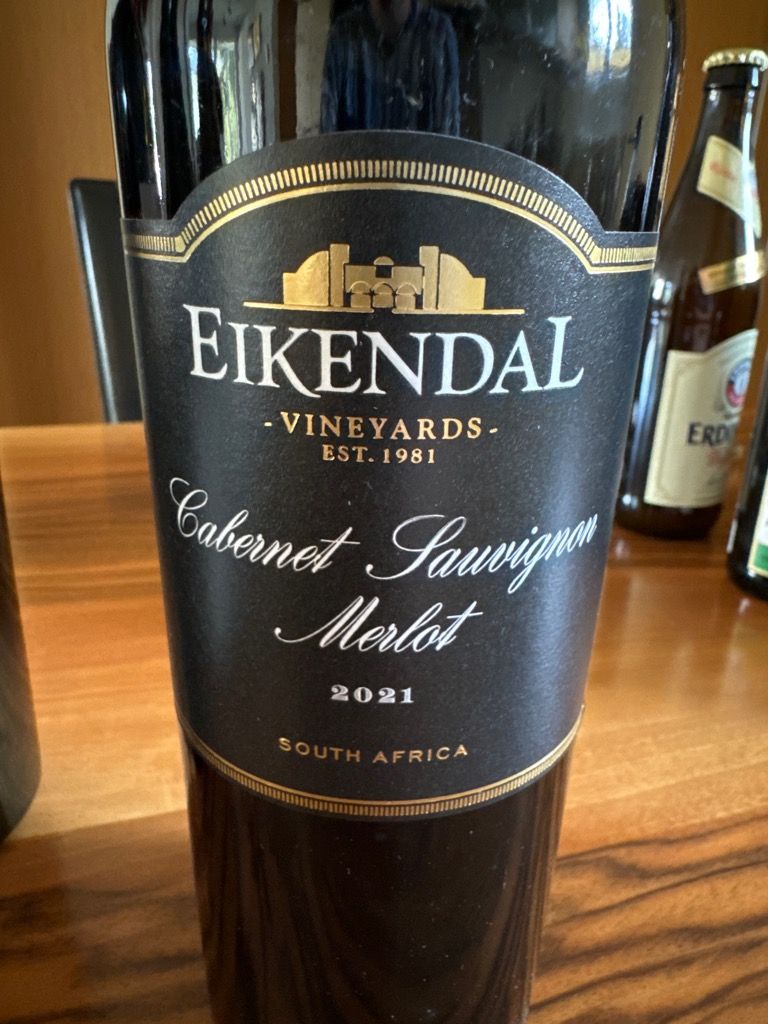 2019 Eikendal Vineyards Cabernet Sauvignon/Merlot Stellenbosch, South ...