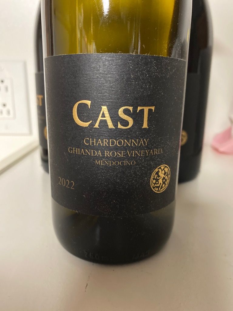 2022 Cast Wines Chardonnay Ghianda Rose Vineyard, USA, California ...