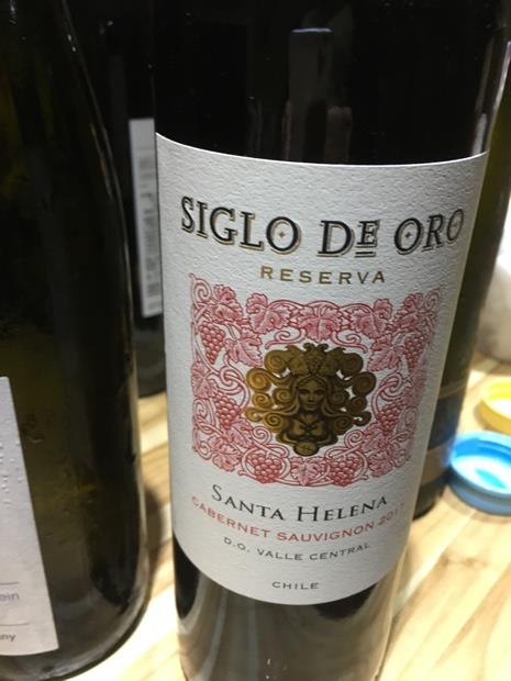 2017 Santa Helena Cabernet Sauvignon Siglo de Oro Reserva, Chile ...