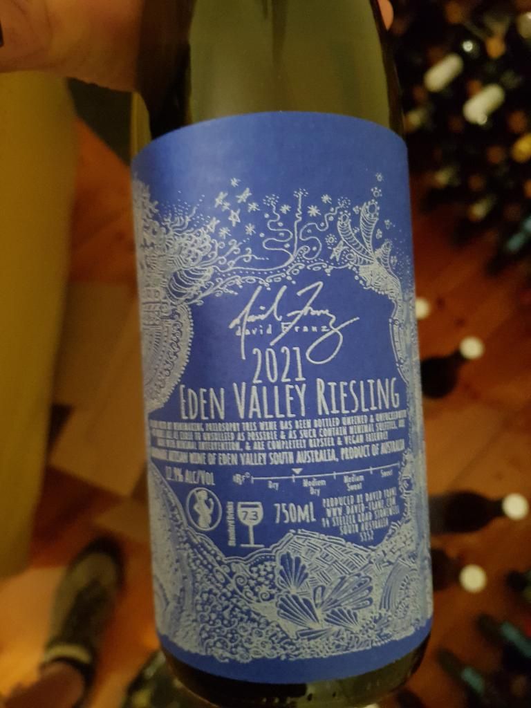 2021 David Franz Riesling, Australia, South Australia, Barossa, Eden ...