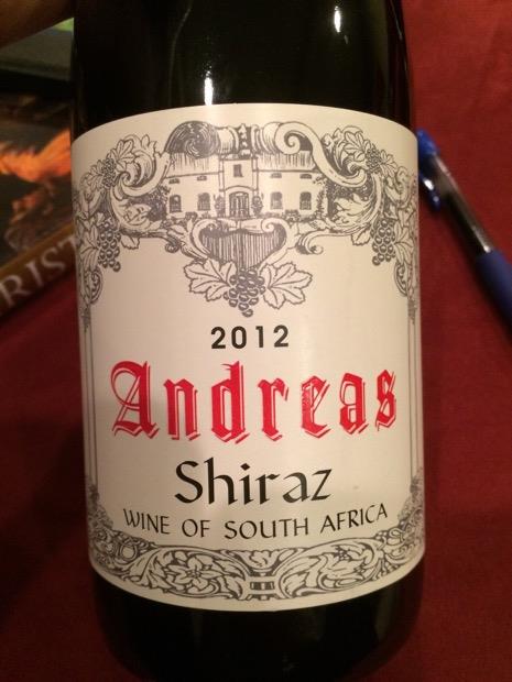 2012 Andreas Shiraz, South Africa, Coastal Region, Wellington ...