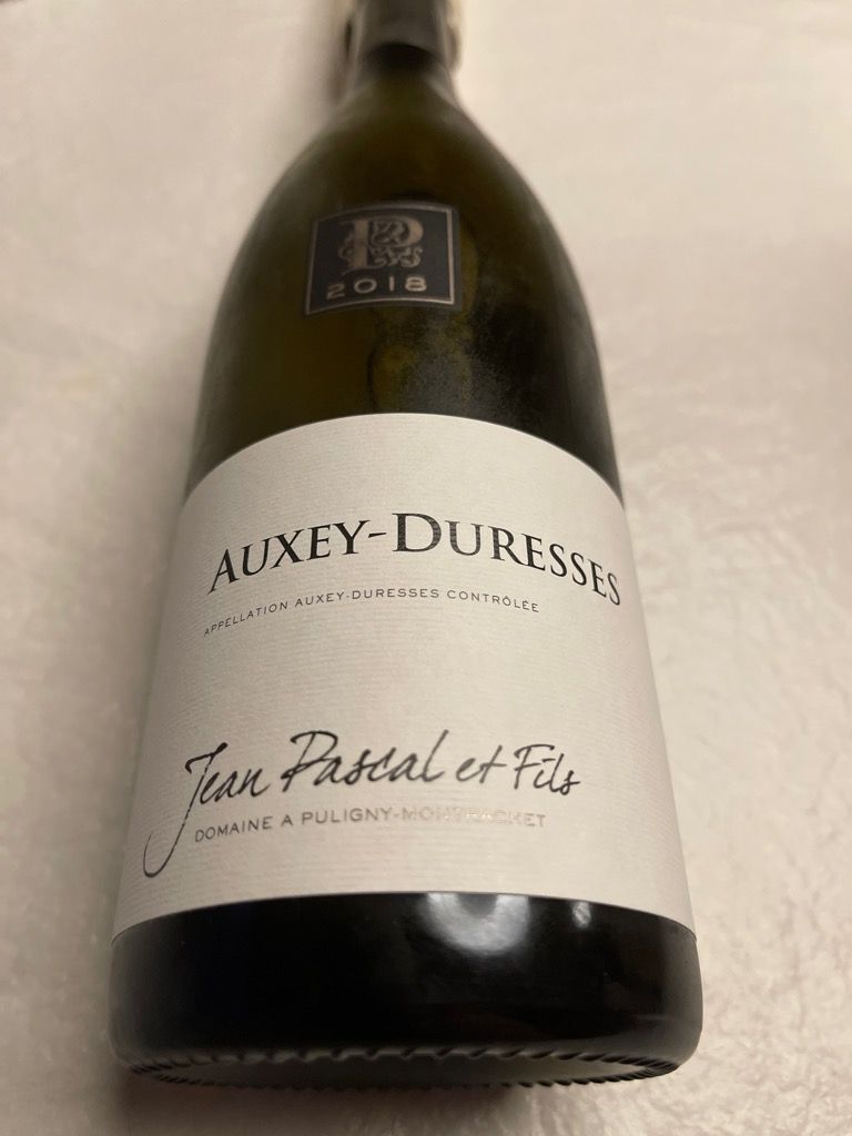 2018 Domaine Jean Pascal et Fils Auxey-Duresses Blanc, France, Burgundy ...