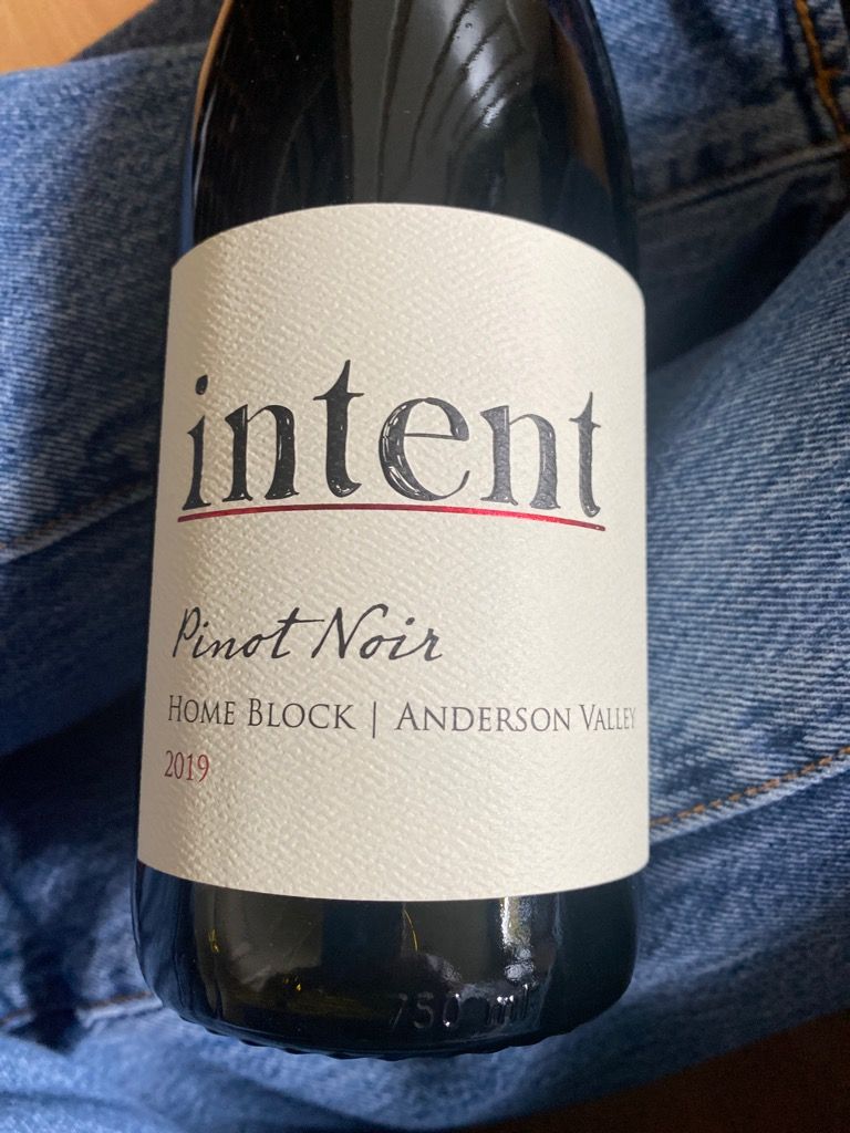 2019 Intent Pinot Noir Home Block, USA, California, North Coast, Anderson Valley - CellarTracker