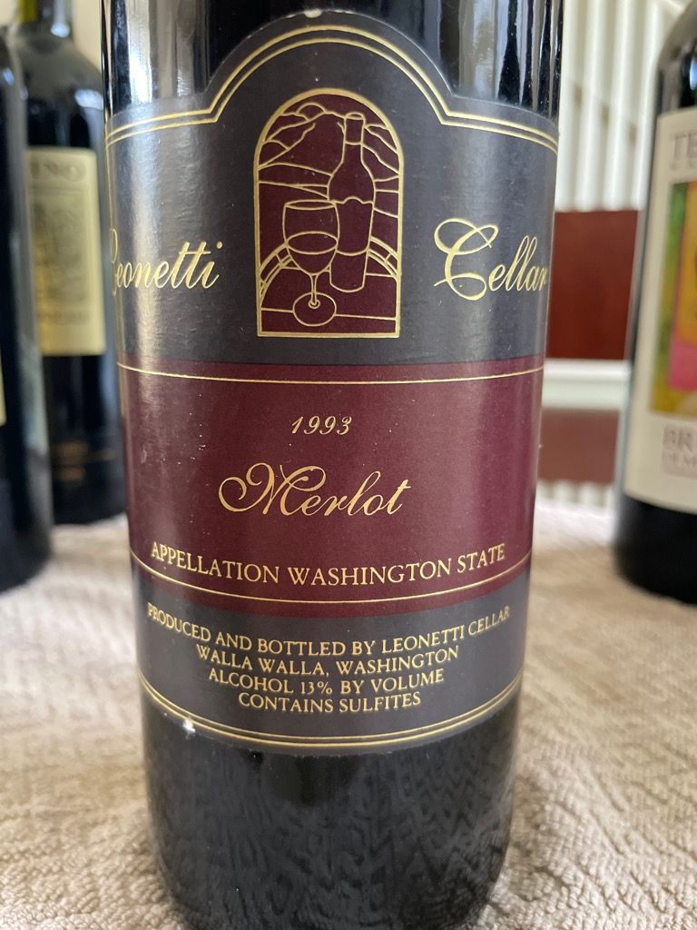 1992 Leonetti Cellar Merlot Washington, USA, Washington - CellarTracker