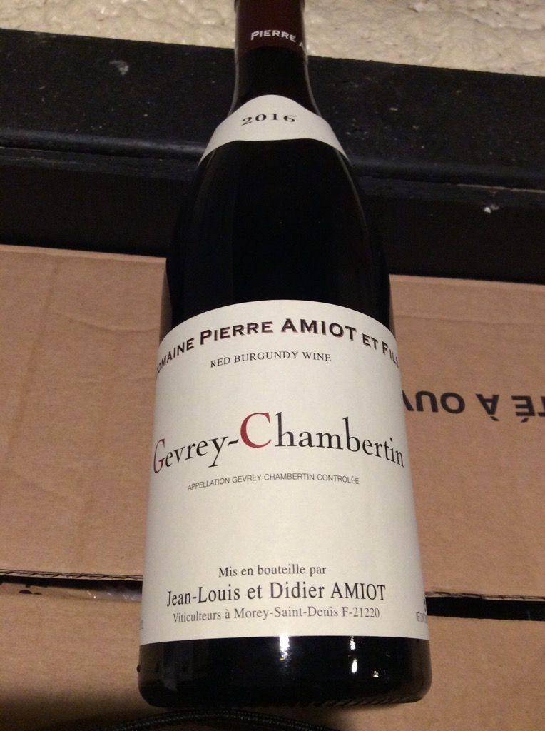 2016 Domaine Pierre Amiot et Fils Gevrey-Chambertin, France, Burgundy ...