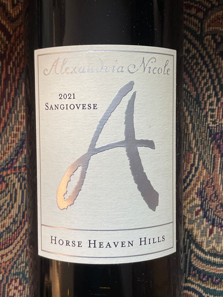 2021 Alexandria Nicole Sangiovese Destiny Ridge Vineyards, USA ...