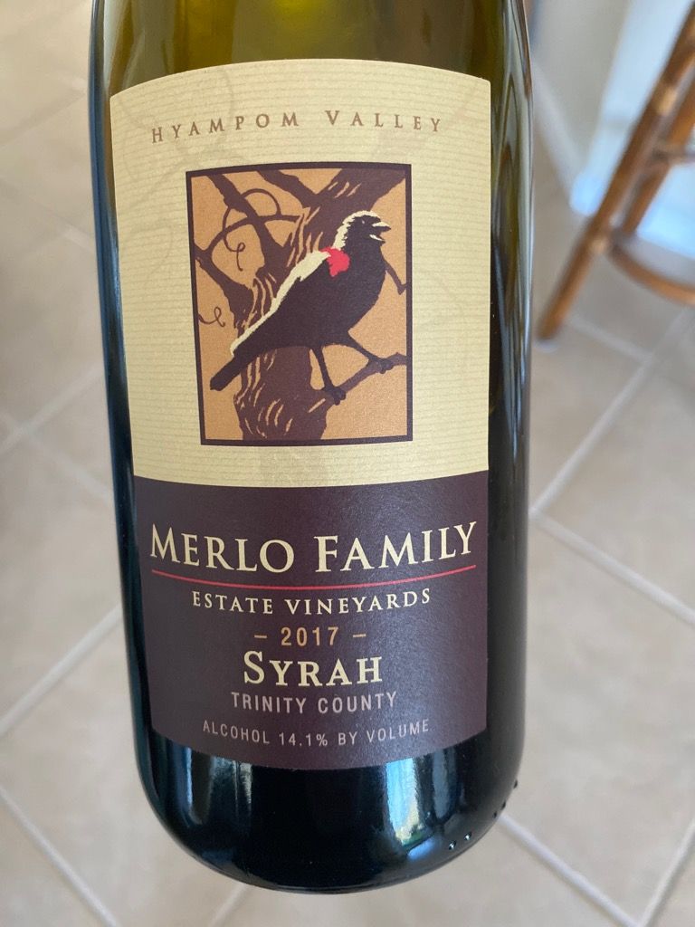 2017 R. Merlo Family Estates Syrah, USA, California, Central Valley ...