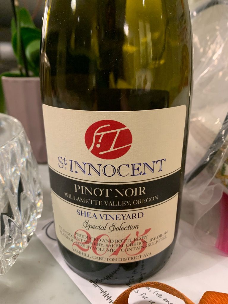 2015 St. Innocent Pinot Noir Special Selection Shea Vineyard, USA ...