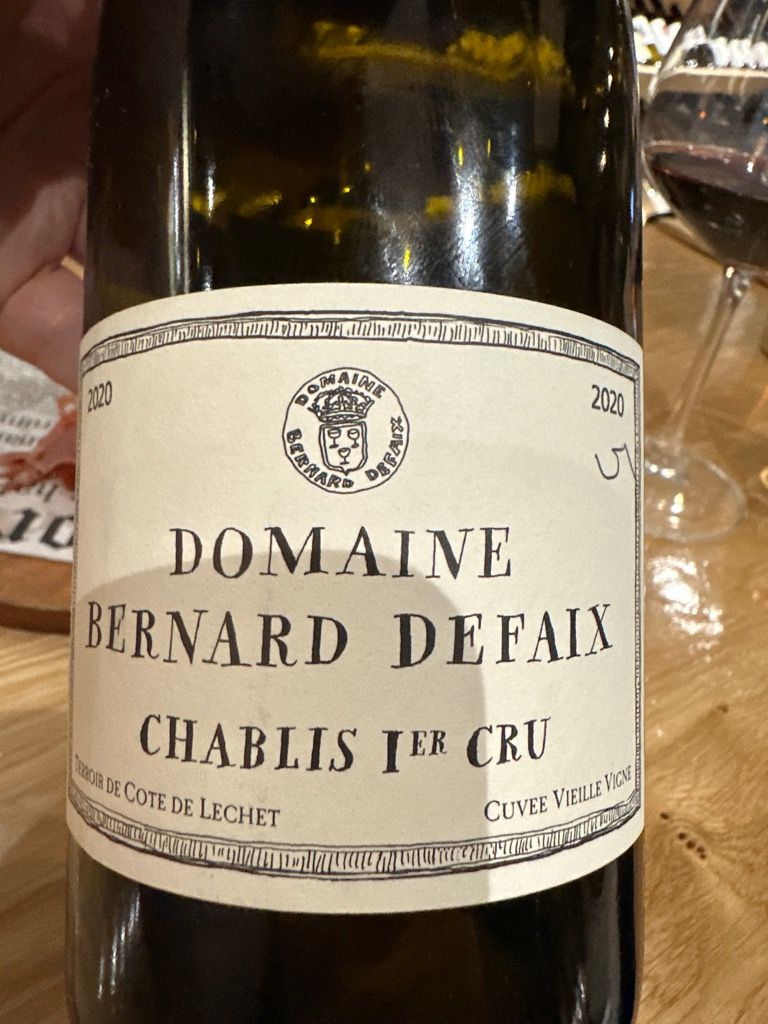 2020 Domaine Bernard Defaix Chablis Cuvée Vieilles Vignes, France ...