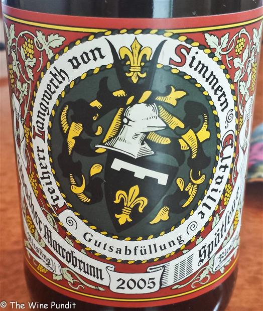 2005 Freiherr Langwerth von Simmern Erbacher Marcobrunn Riesling ...