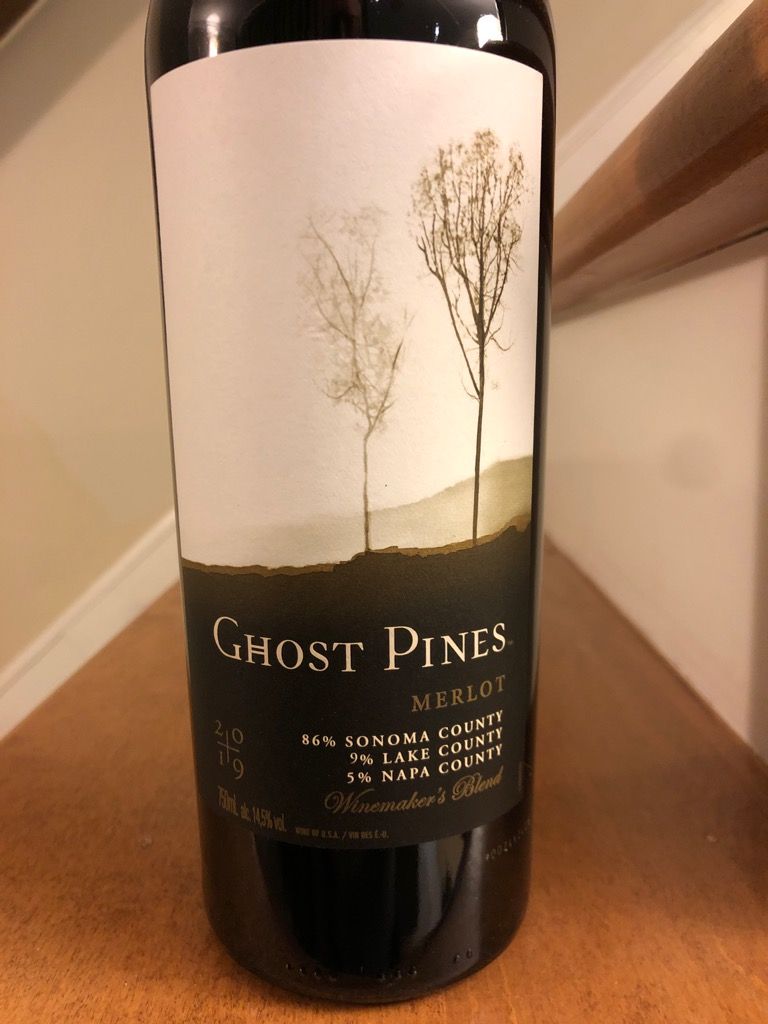 2019 Ghost Pines Merlot, USA, California, Sonoma County - CellarTracker