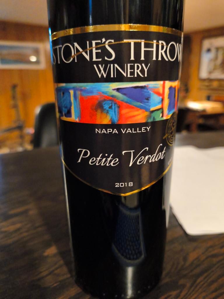 2018 Stone's Throw Winery Petite Verdot, USA, California, Central Coast ...