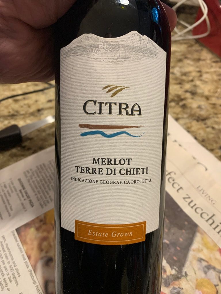 2018 Citra Merlot Terre di Chieti IGT, Italy, Abruzzi, Terre di Chieti ...