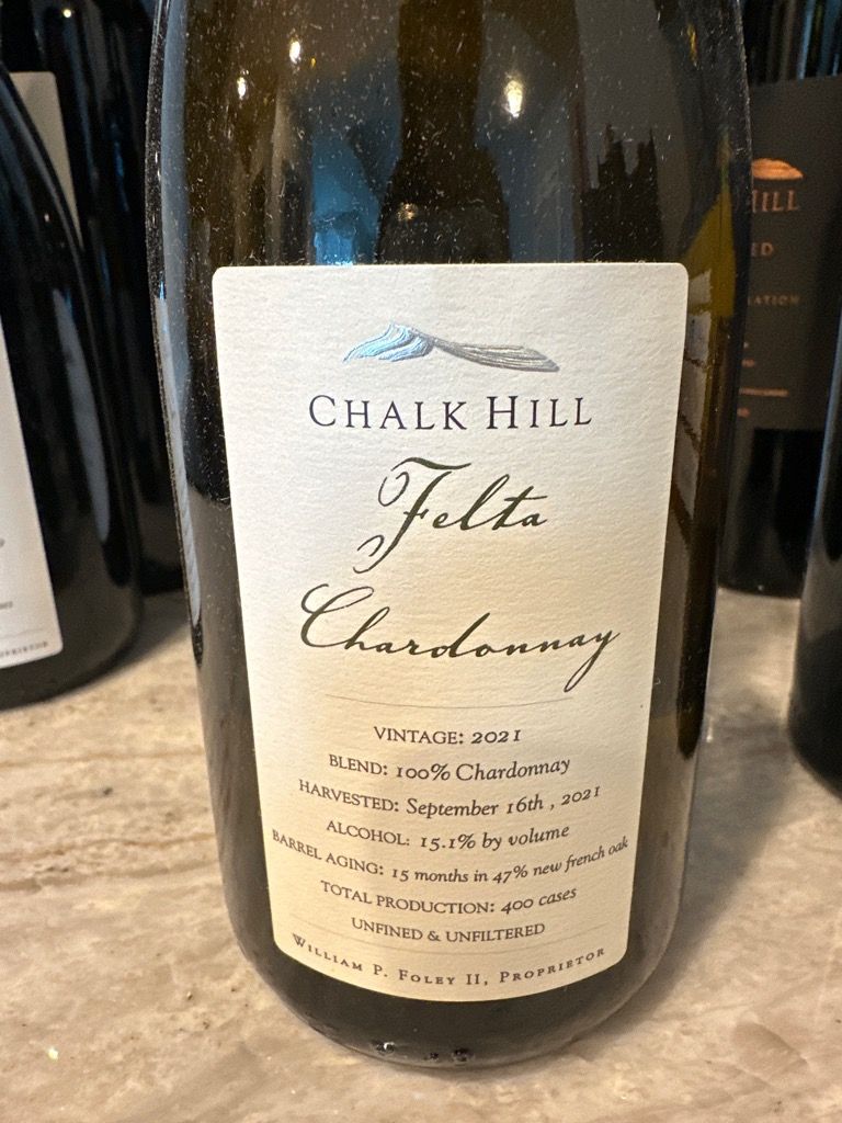 2021 Chalk Hill Chardonnay Felta, USA, California, Sonoma County, Chalk ...