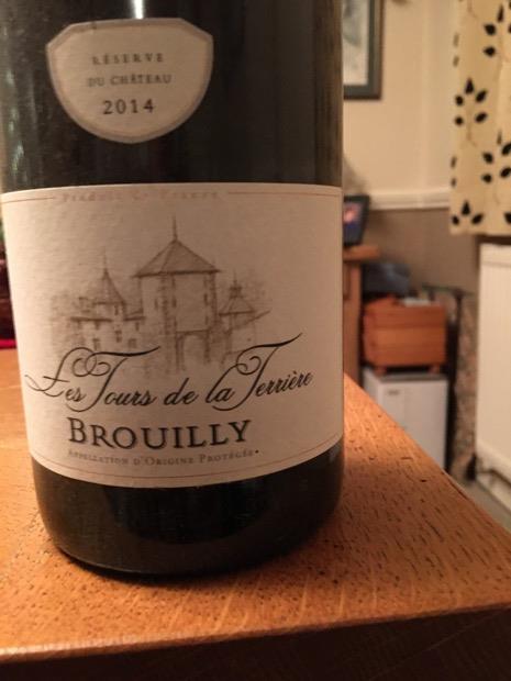2014 Les Tours de la Terrière Brouilly Réserve du Château, France ...