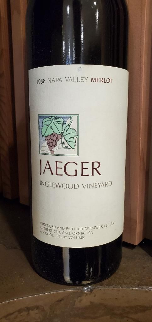1988 Jaeger Merlot Inglewood Vineyard, USA, California, Napa Valley ...