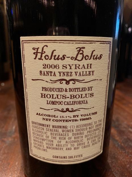 2006 Black Sheep Finds Syrah Holus Bolus, USA, California, Central ...
