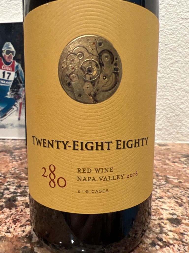 2018 Twenty Eight Eighty Red Wine, USA, California, Napa Valley ...
