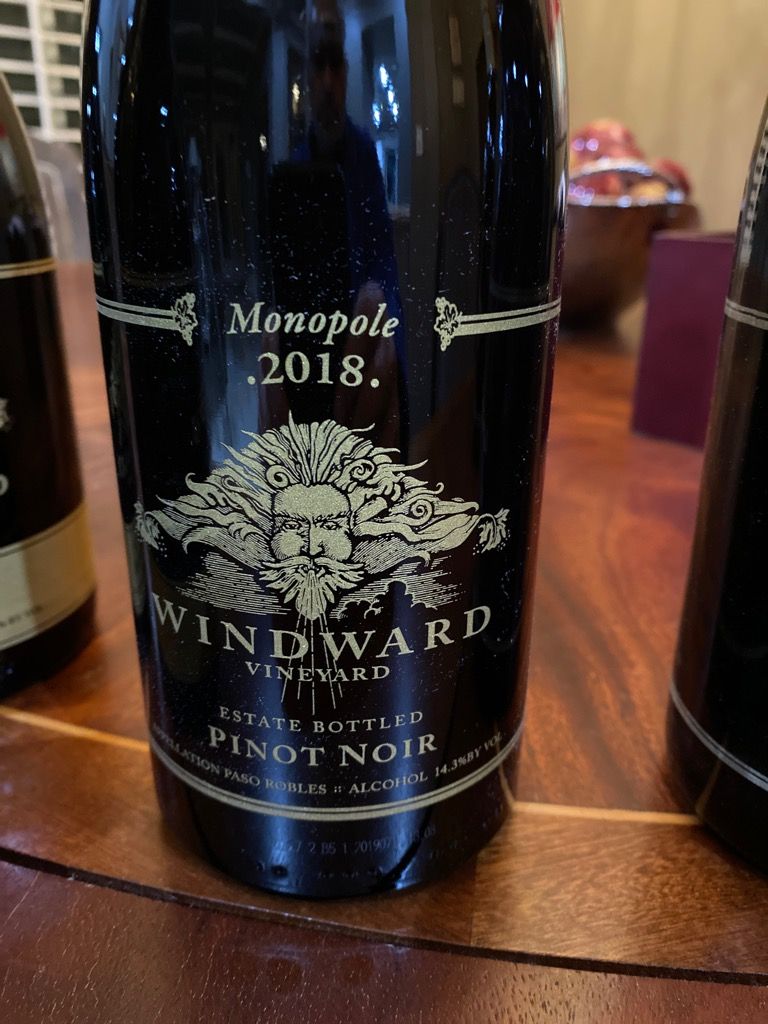 2018 Windward Vineyard Pinot Noir Monopole, USA, California, Central ...