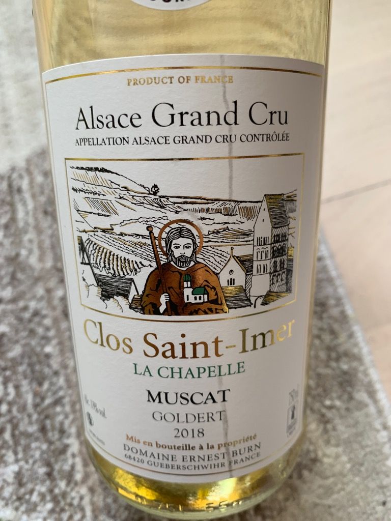 2018 Domaine Ernest Burn Muscat Goldert Clos Saint Imer La Chapelle ...