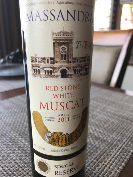 2011 Massandra White Muscat "Red Stone" Special Reserve, Ukraine ...