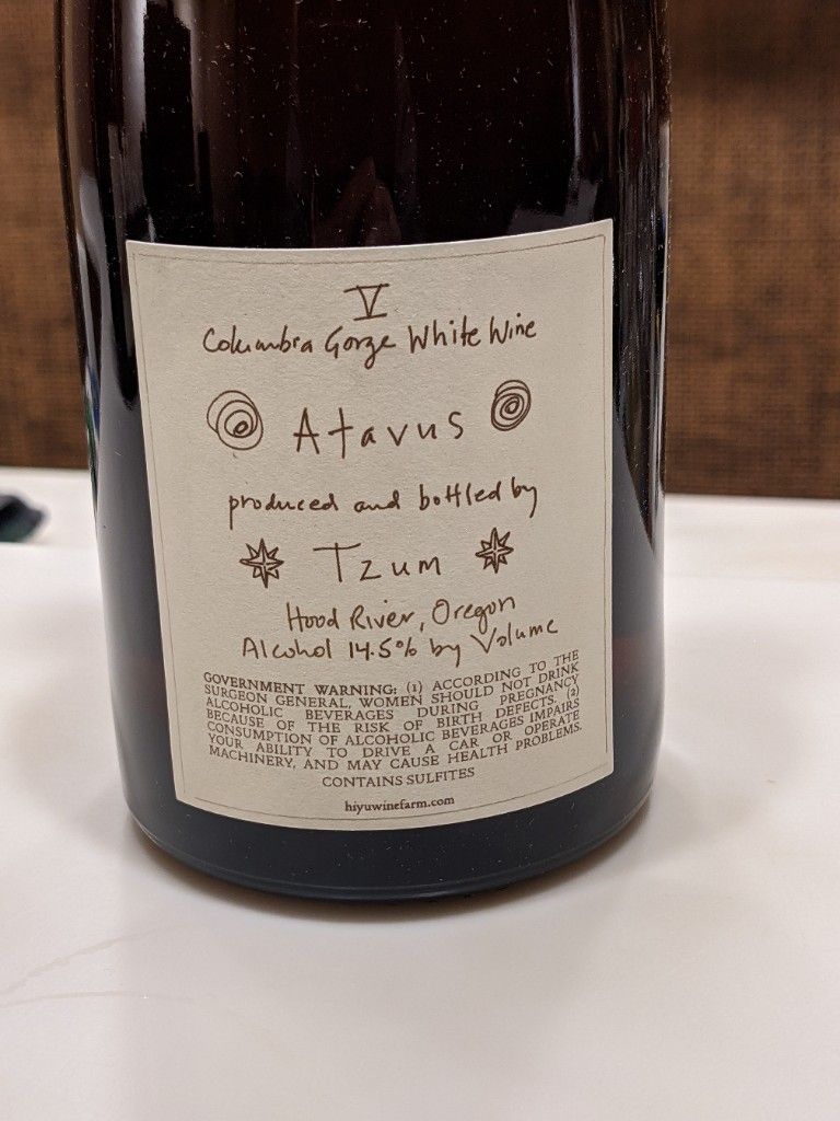 NV Tzum Atavus V, USA, Oregon/Washington, Columbia Gorge - CellarTracker