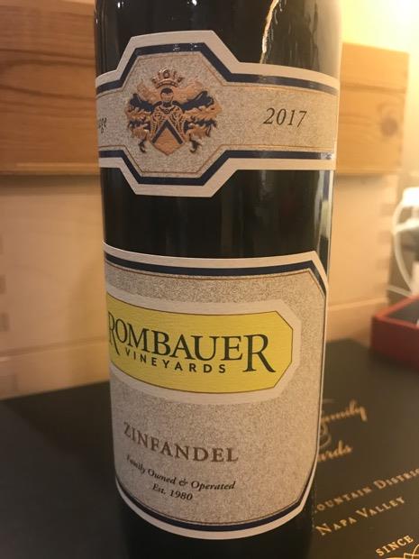 2017 Rombauer Vineyards Zinfandel California, USA, California ...