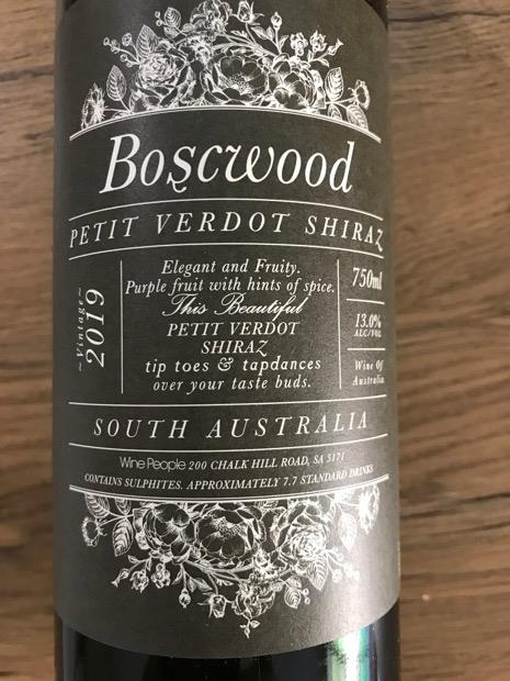 2019 Wine People Boscwood Petit Verdot Shiraz, Australia, South ...