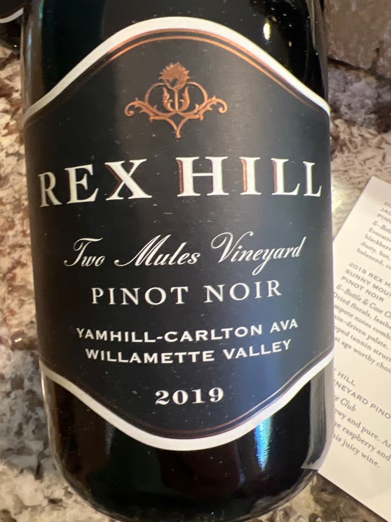 2019 Rex Hill Pinot Noir Two Mules Vineyard, USA, Oregon, Willamette ...