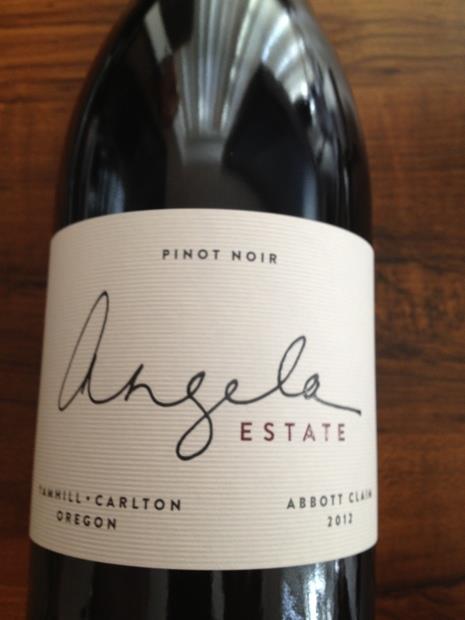 2012 Angela Pinot Noir Abbott Claim Vineyard, USA, Oregon, Willamette ...
