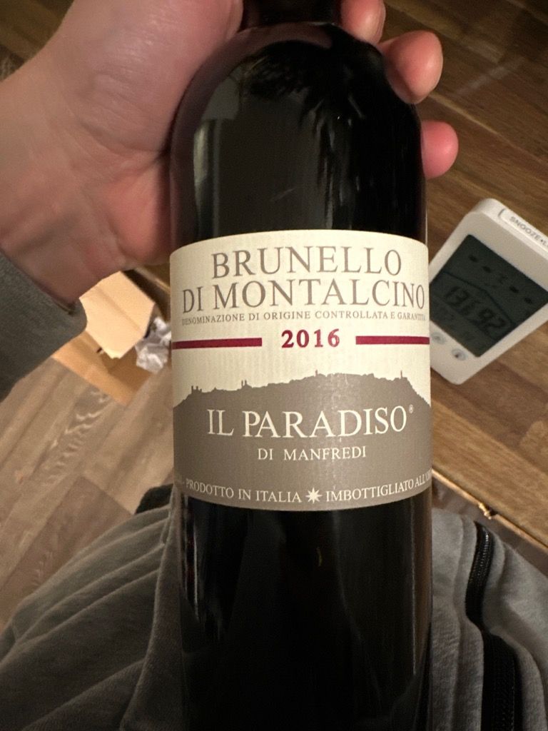 2016 Il Paradiso (Manfredi) Brunello di Montalcino, Italy, Tuscany ...